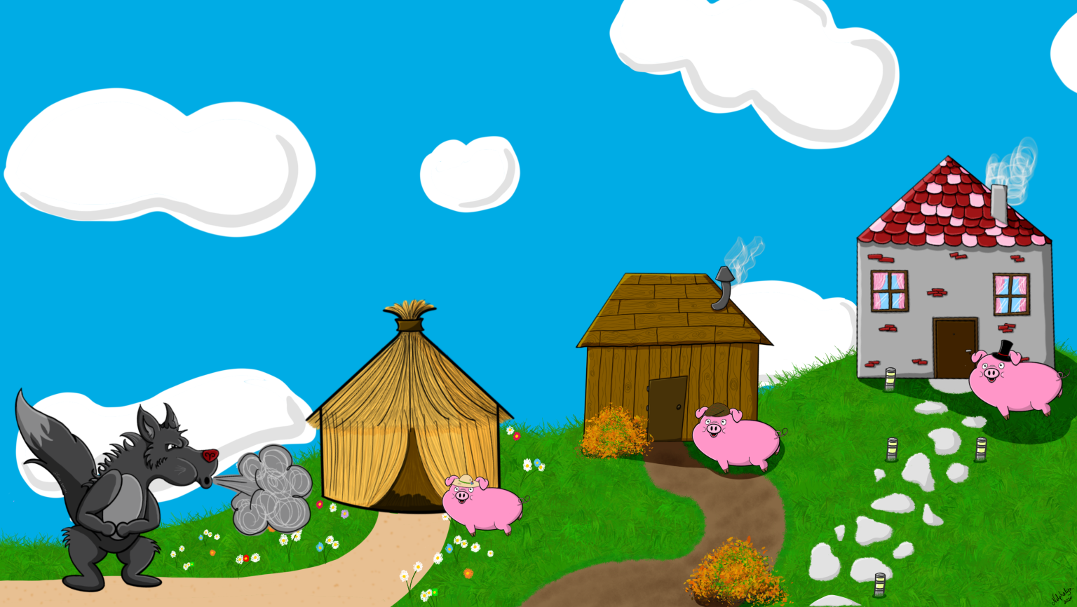 Les 3 Petits Cochons, une rétro agile fun et originale - Agile-Tools
